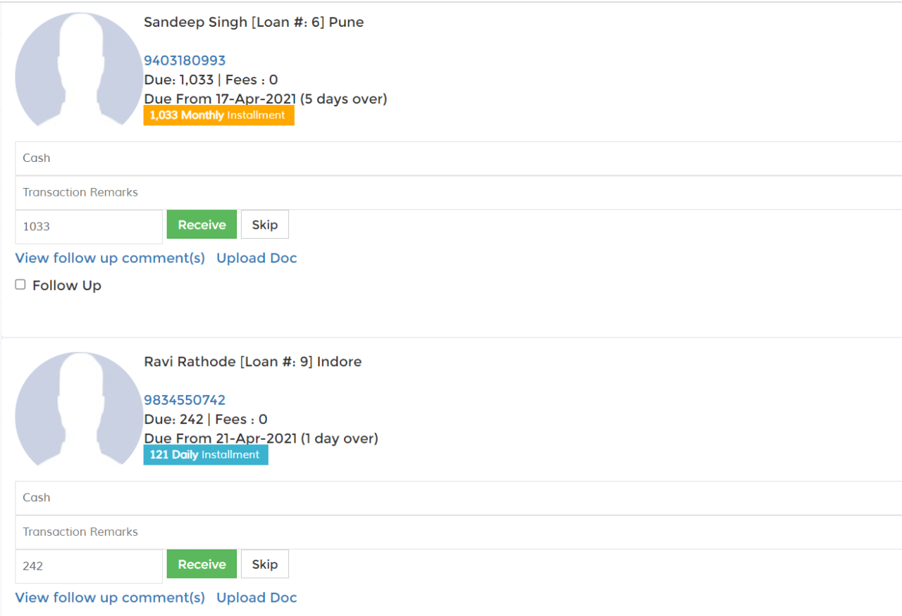 Field Collection Management – Jainam Software